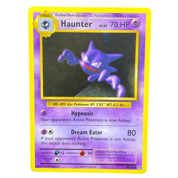 Pokemon | Accessories | Haunter 488 Xy Evolutions Rare Vintage Style Pokemon Card | Poshmark
